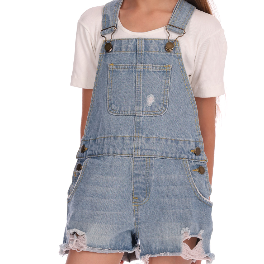 Overol De Short Fantastic Niña Con Destrucción | DelSol