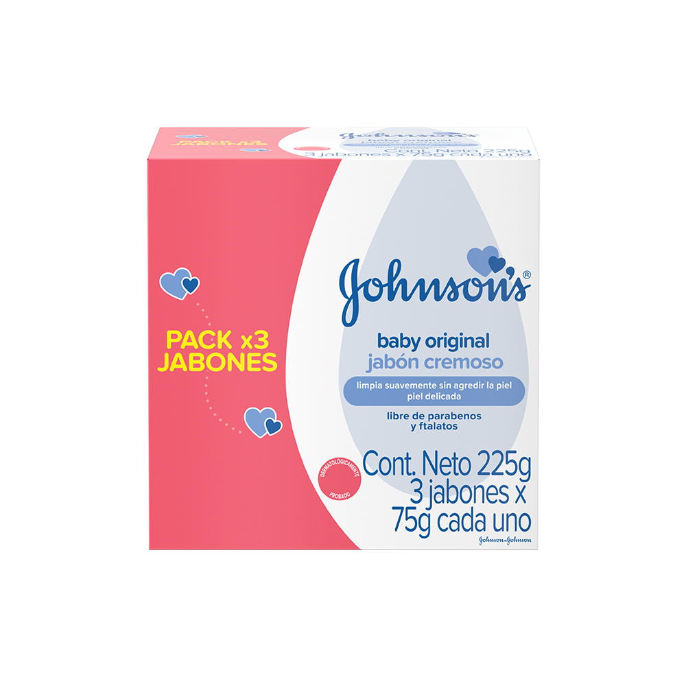 Jabón Corporal Bebé Johnson's Baby Original 3 Piezas | DelSol