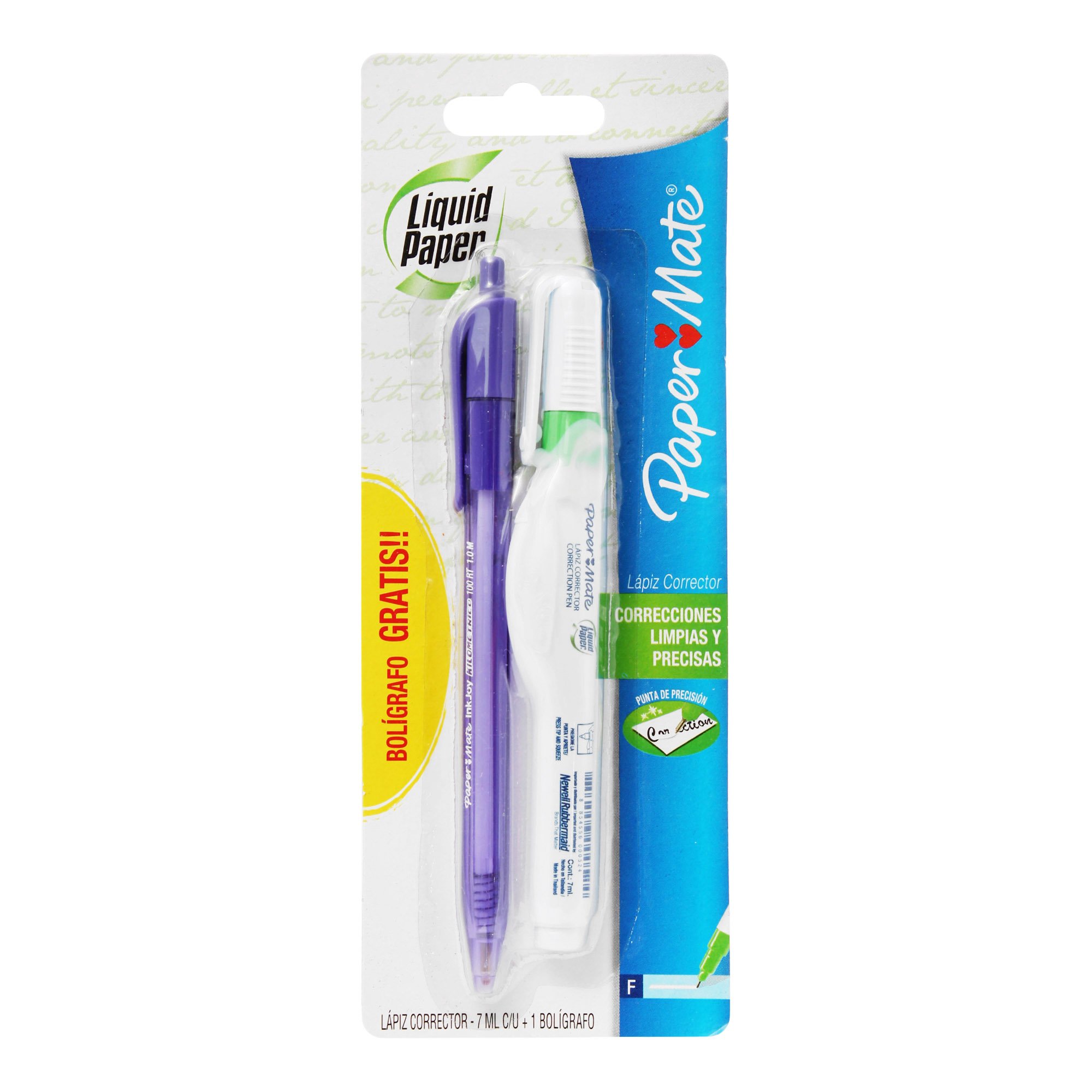 Corrector Tipo Lápiz Paper Mate Liquid Paper 7 ml | DelSol