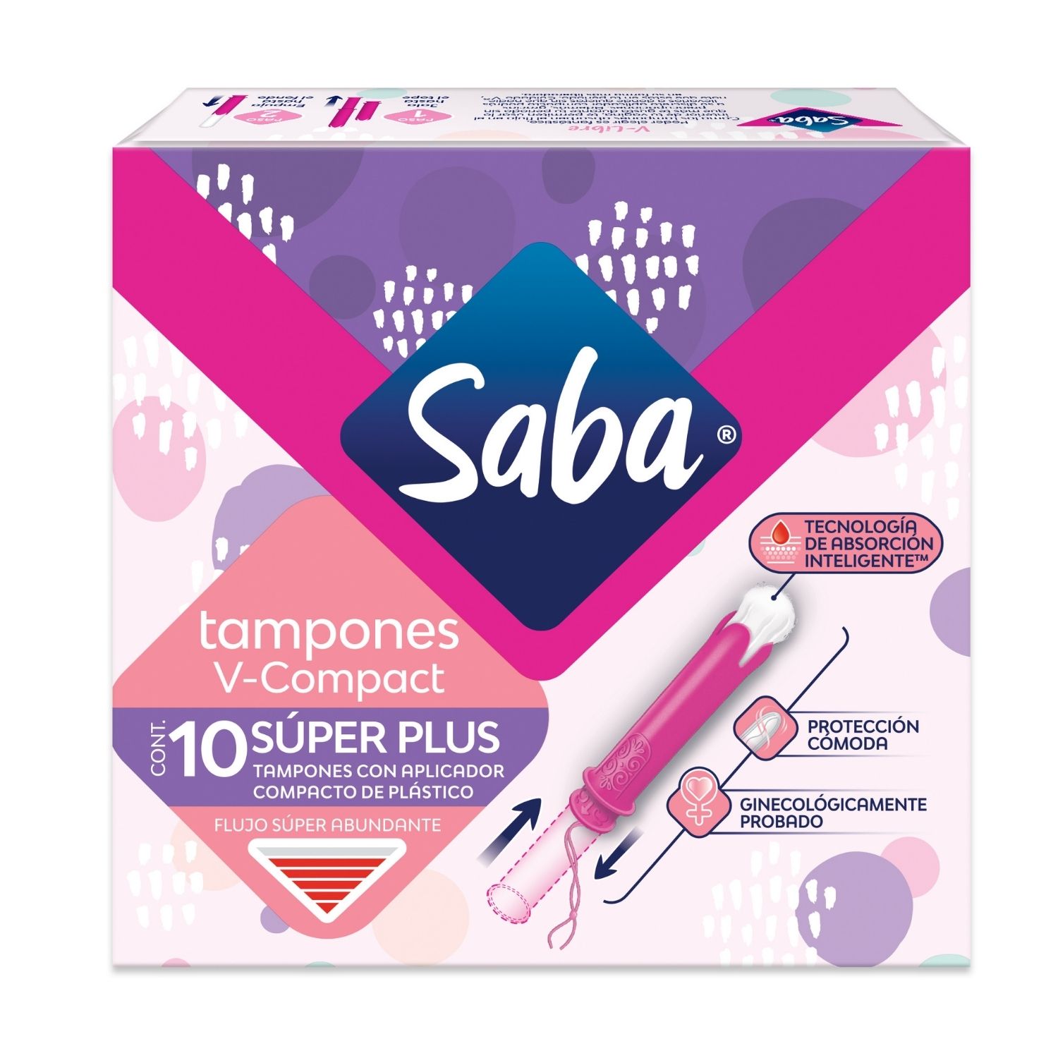 Tampones Saba V-Confort Súper Plus 10 Piezas | DelSol