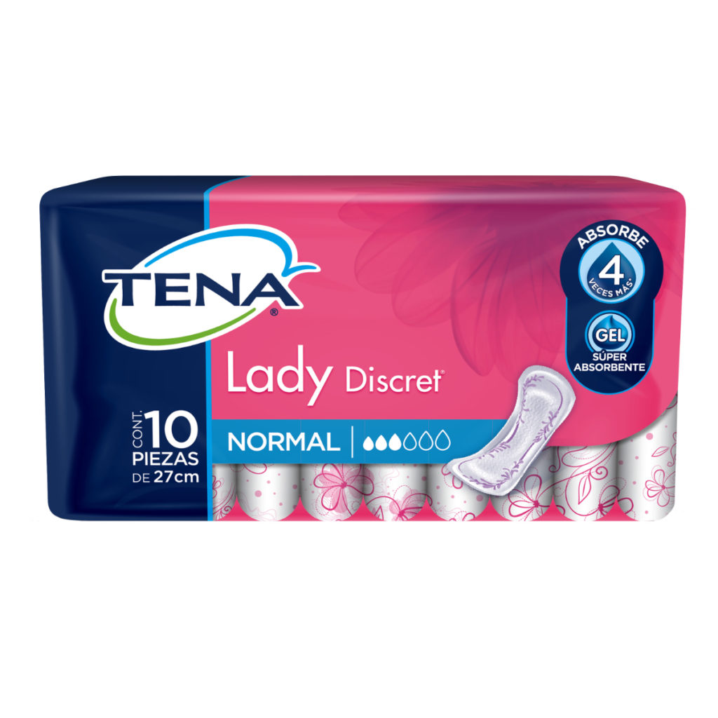 Toallas Femeninas TENA Lady Discret Normal 10 Piezas | DelSol