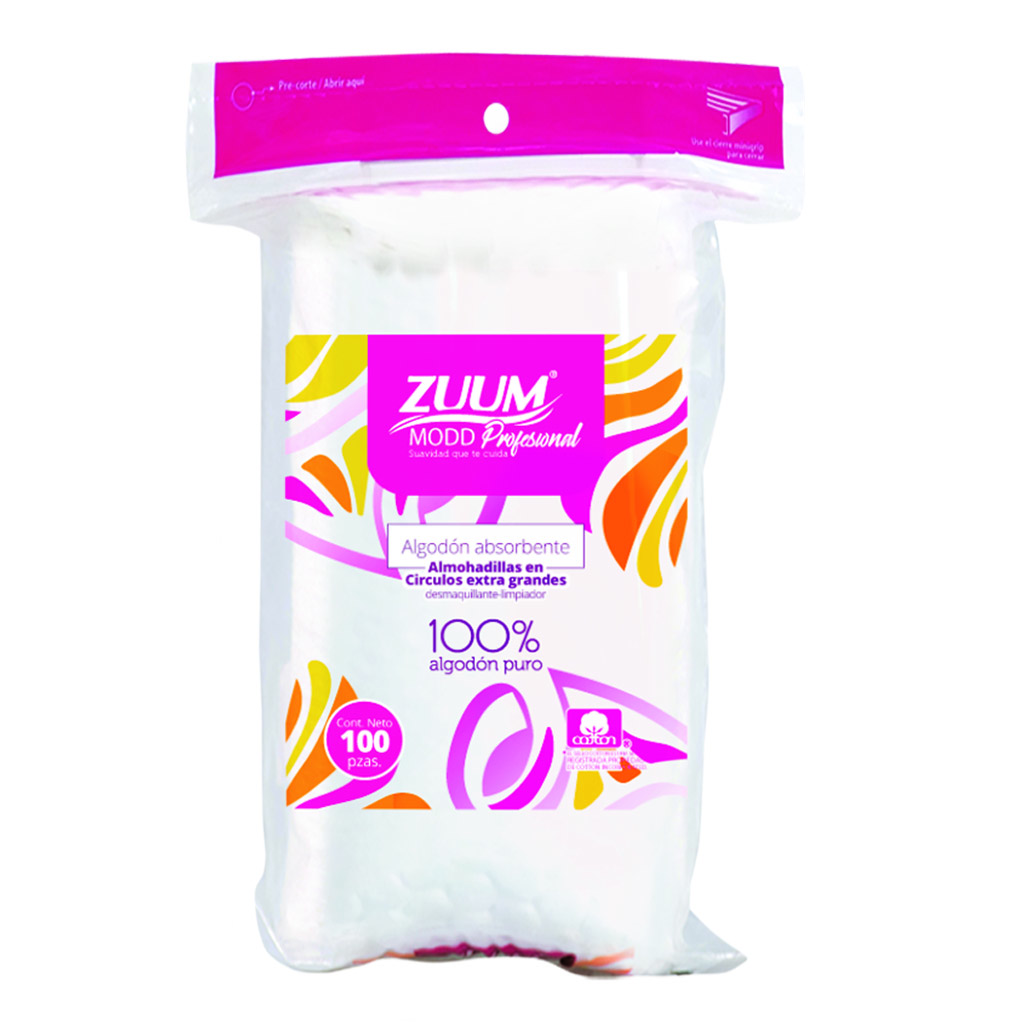 Almohadillas Desmaquillantes Zuum Modd Profesional Extra Grandes 100 ...