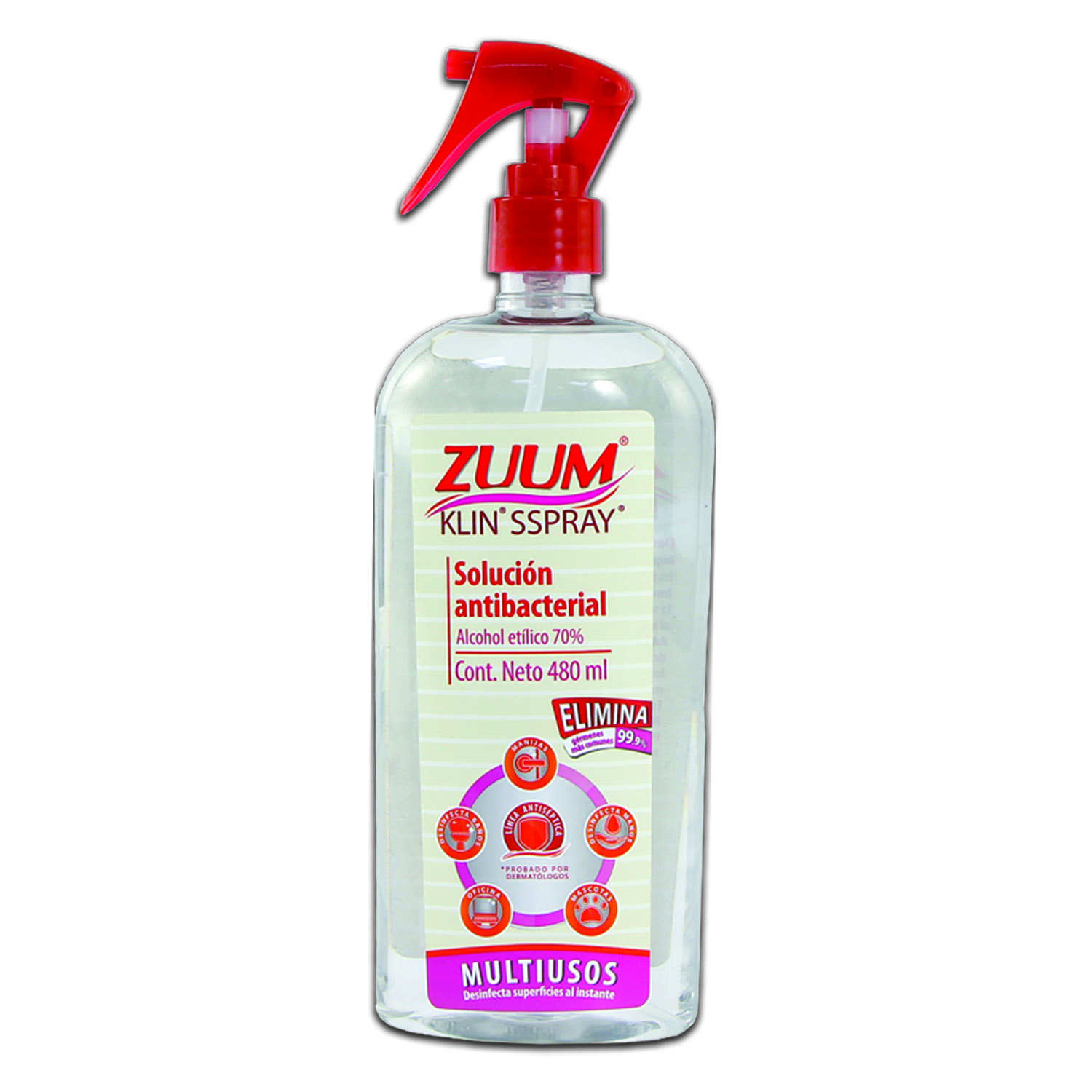 Solución en Spray Zuum Antibacterial Multiusos 480 ml | DelSol
