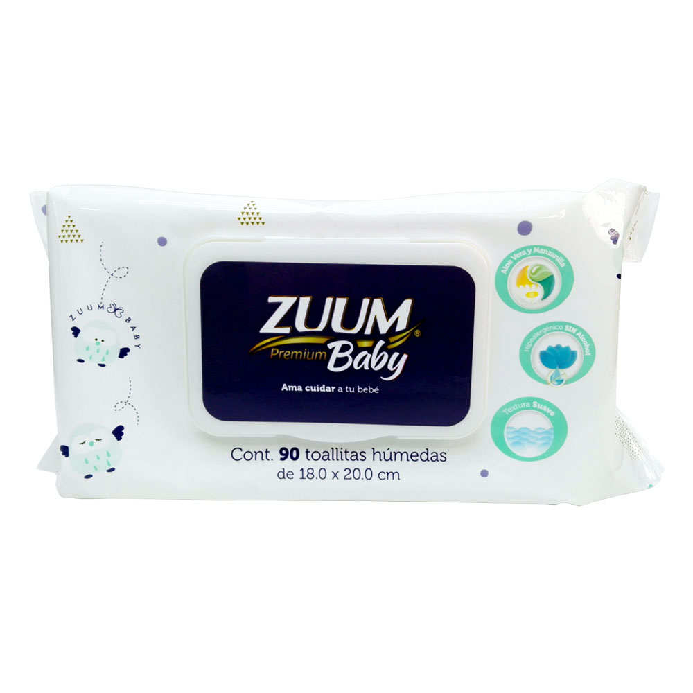 Toallitas Húmedas Bebé Zuum Baby Premium 90 Piezas | DelSol