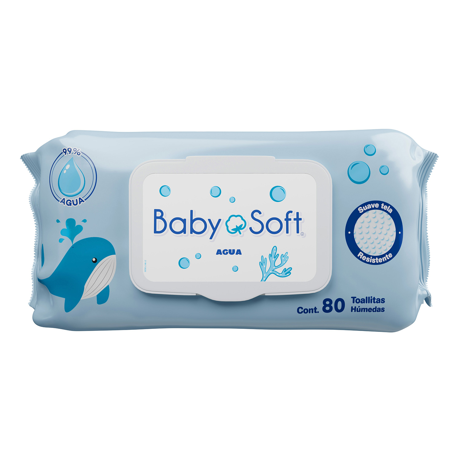 Toallitas Húmedas Baby Soft Agua 80 Piezas | DelSol