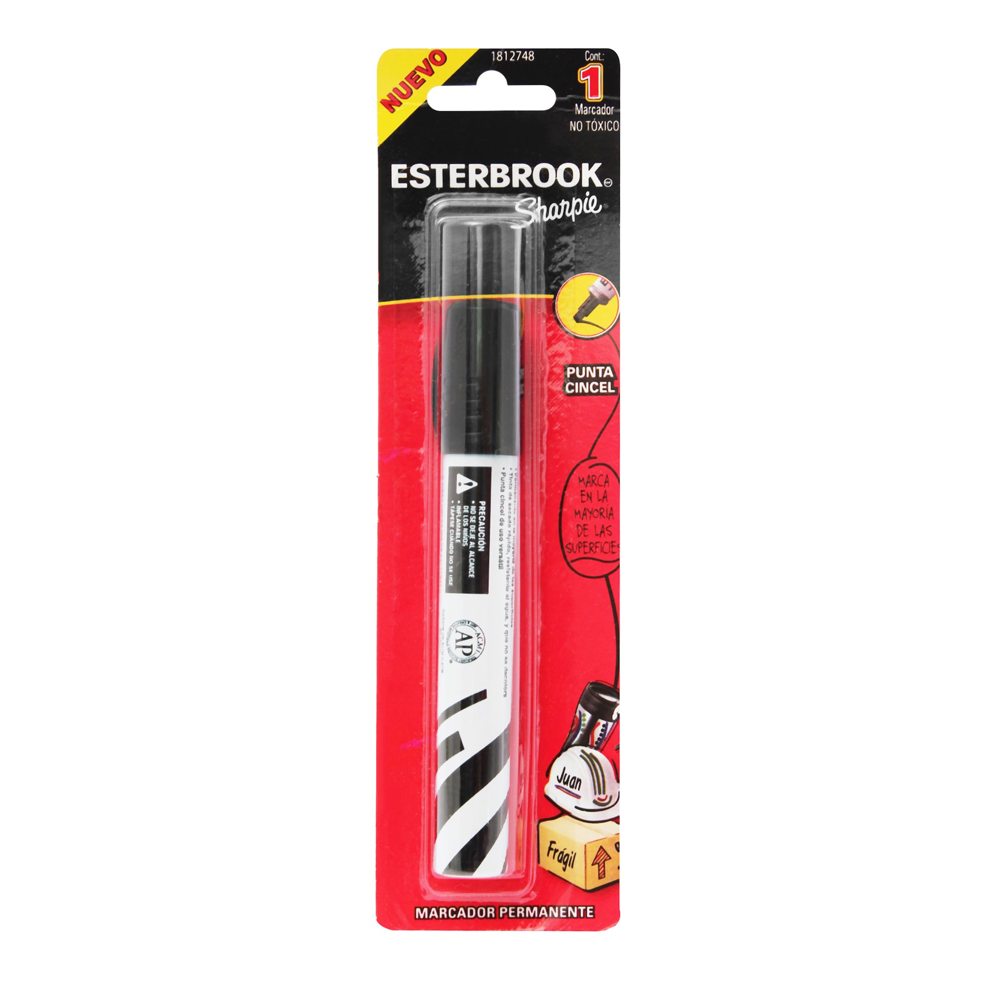 Marcador Permanente Sharpie Esterbrook Negro | DelSol