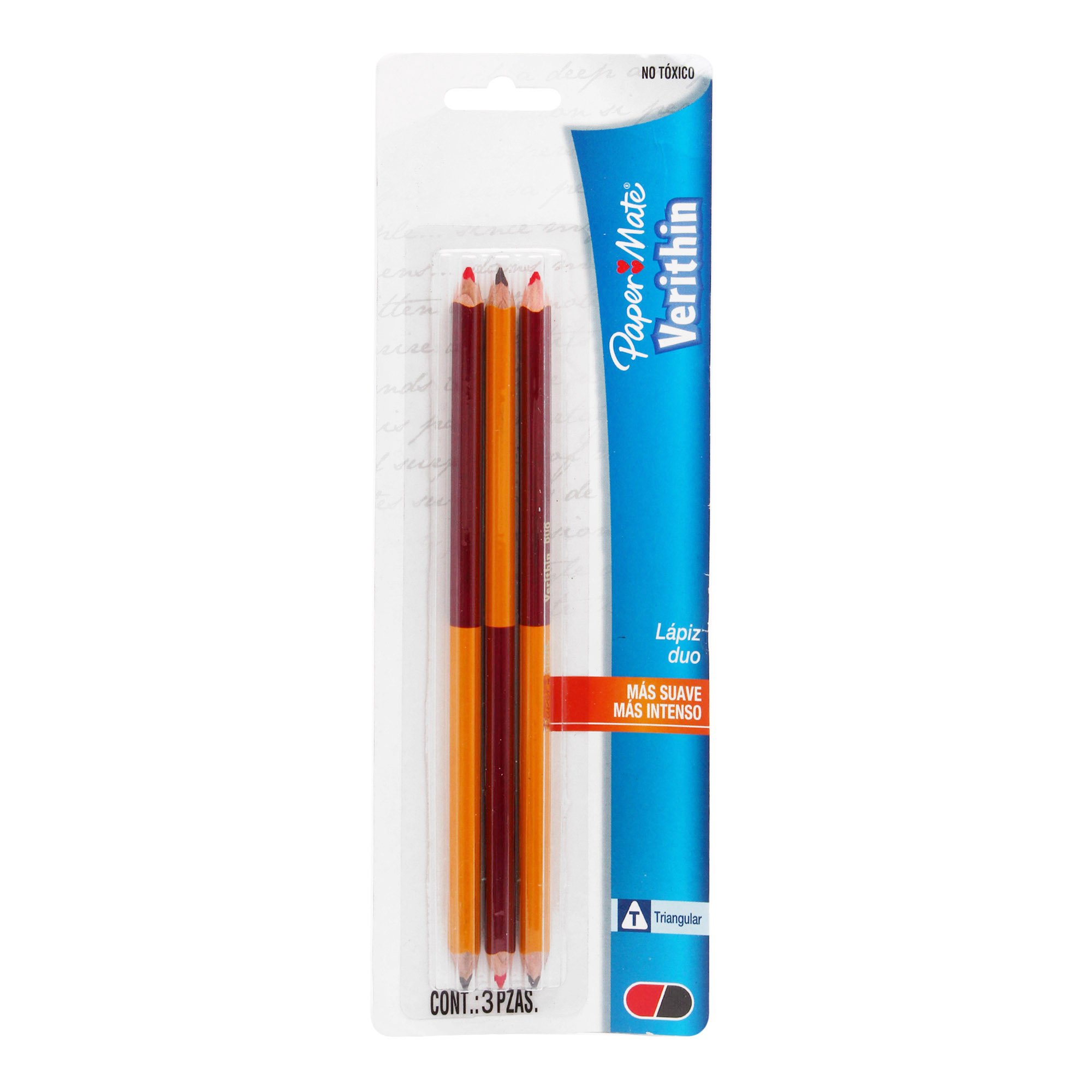 Bicolor Duo Paper Mate Verithin Triangular 3 Piezas | DelSol