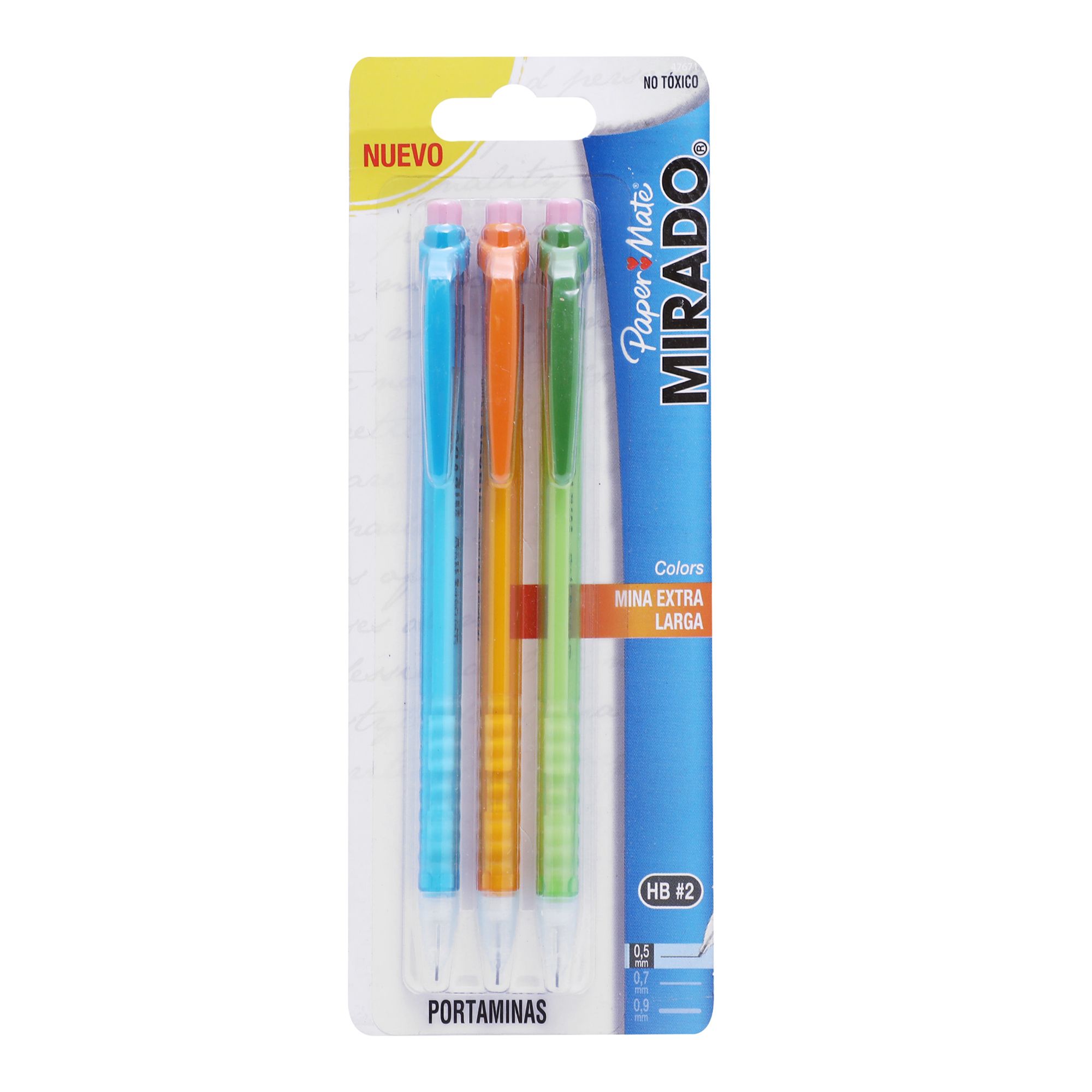Lapicero Portaminas Paper Mate Mirado Colors 0.5 mm 3 Piezas | DelSol