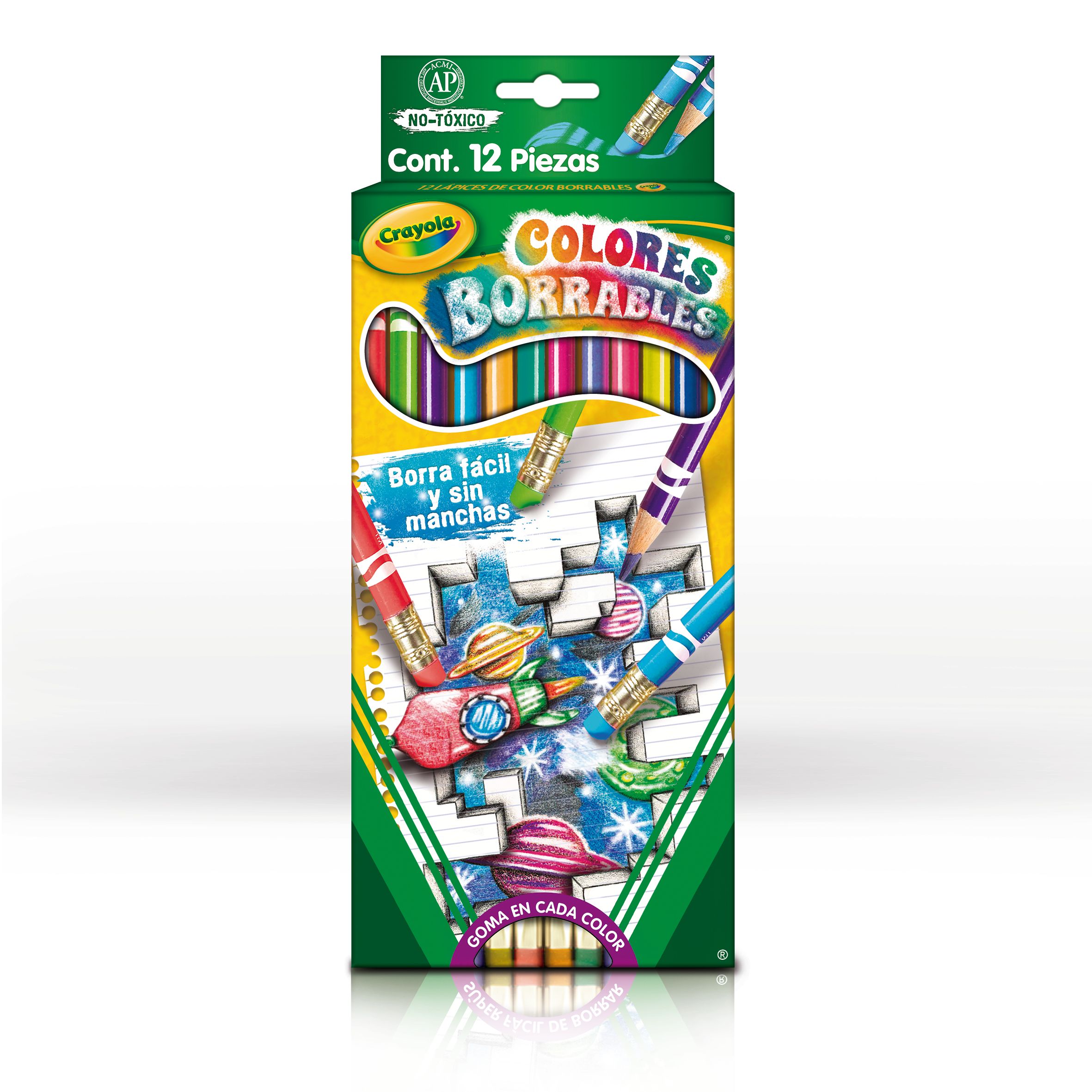 Colores Borrables Crayola 12 Piezas | DelSol