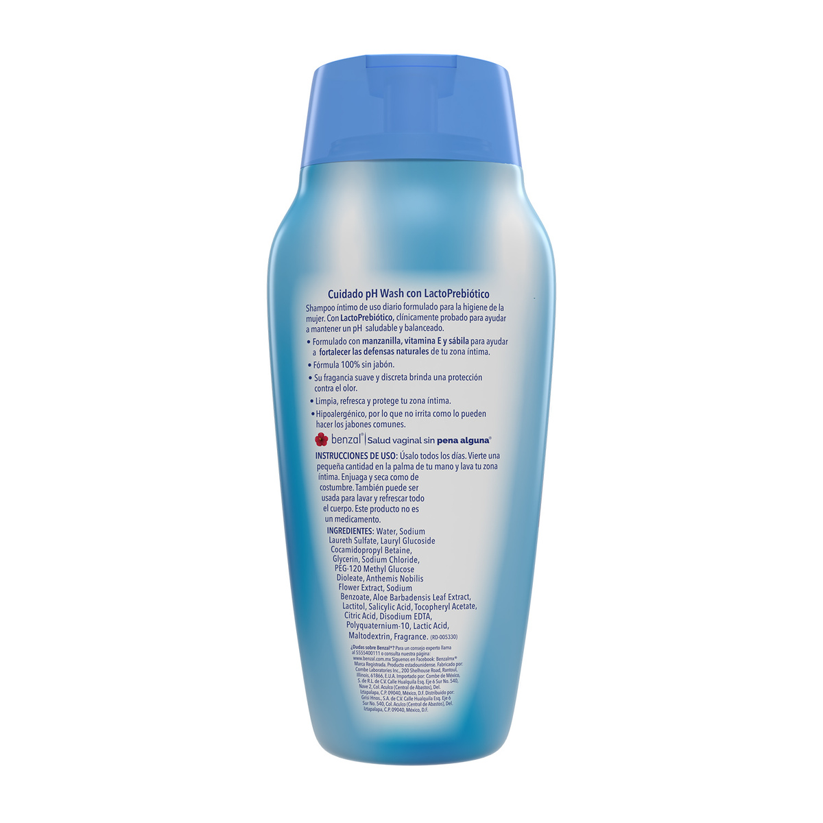 Shampoo Íntimo Benzal Cuidado Ph con Lactoprebiótico 355 ml | DelSol