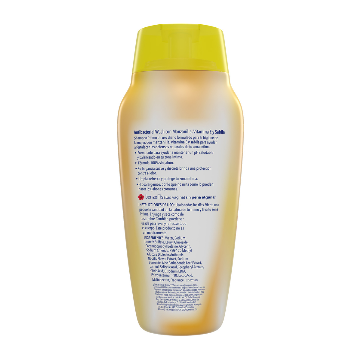 Shampoo Íntimo Benzal Antibacterial 355 ml | DelSol