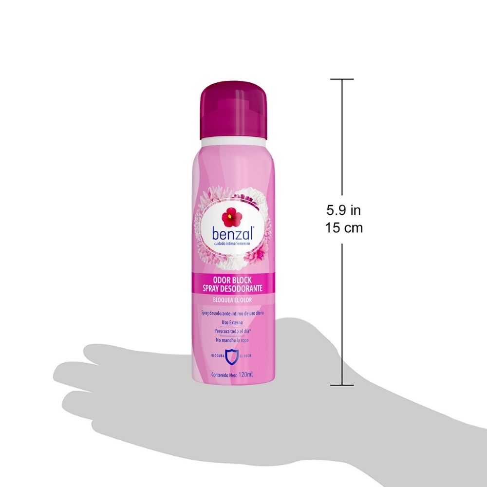 Desodorante Íntimo en Spray Benzal Odor Block 120 ml | DelSol