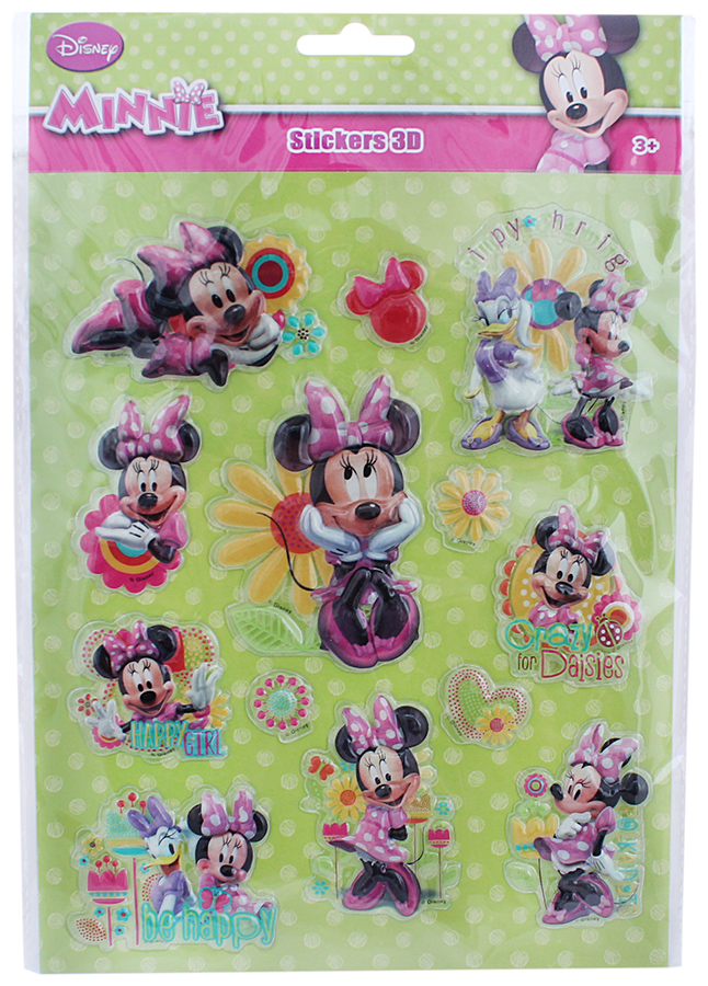 Planilla De Stickers 3D Upak Minnie Sweet | DelSol