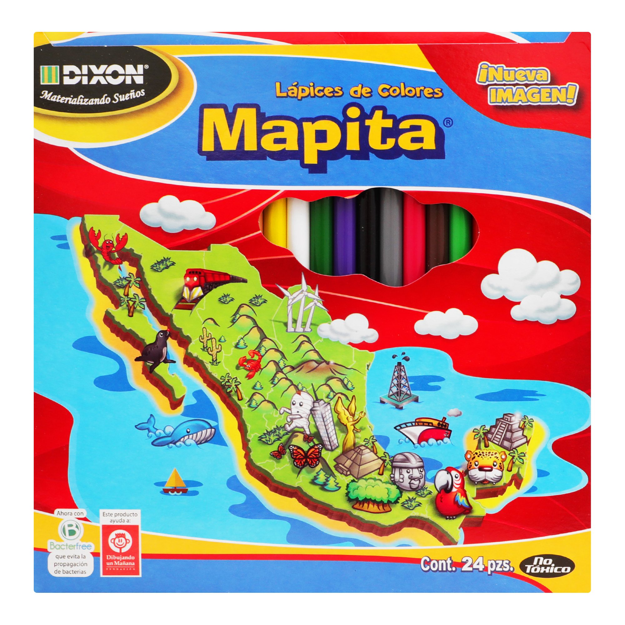 Lápices de Colores Dixon Mapita 24 Piezas | DelSol