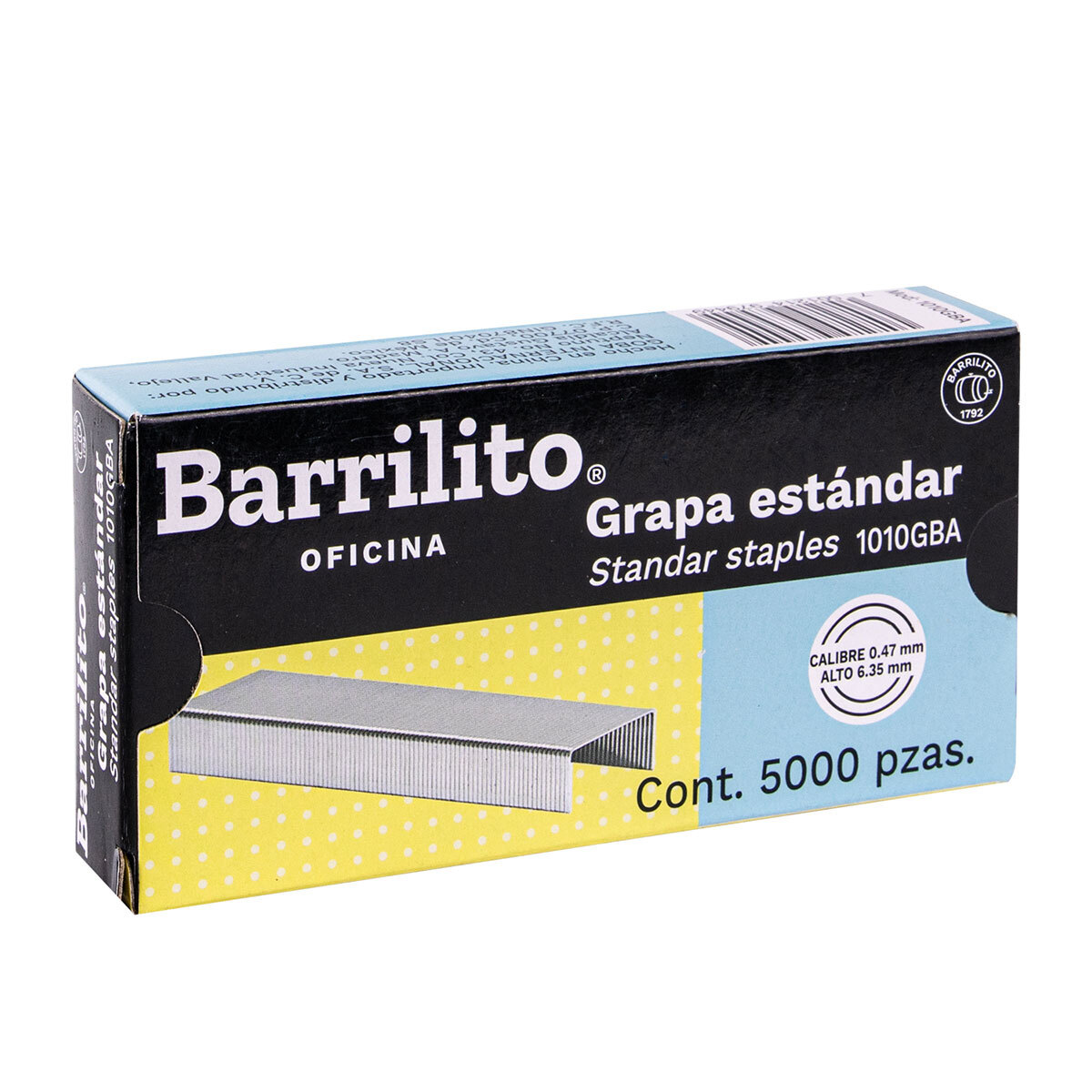 Grapa Estándar Barrilito Oficina 5000 Piezas | DelSol