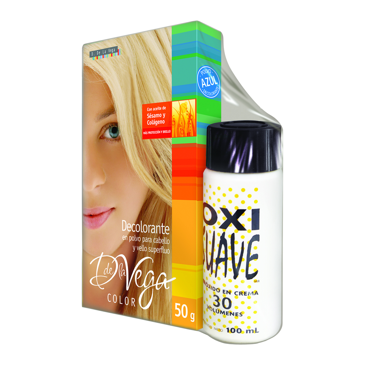 Decolorante D de la Vega y Peroxido Oxi Suave 30 Volúmenes | DelSol