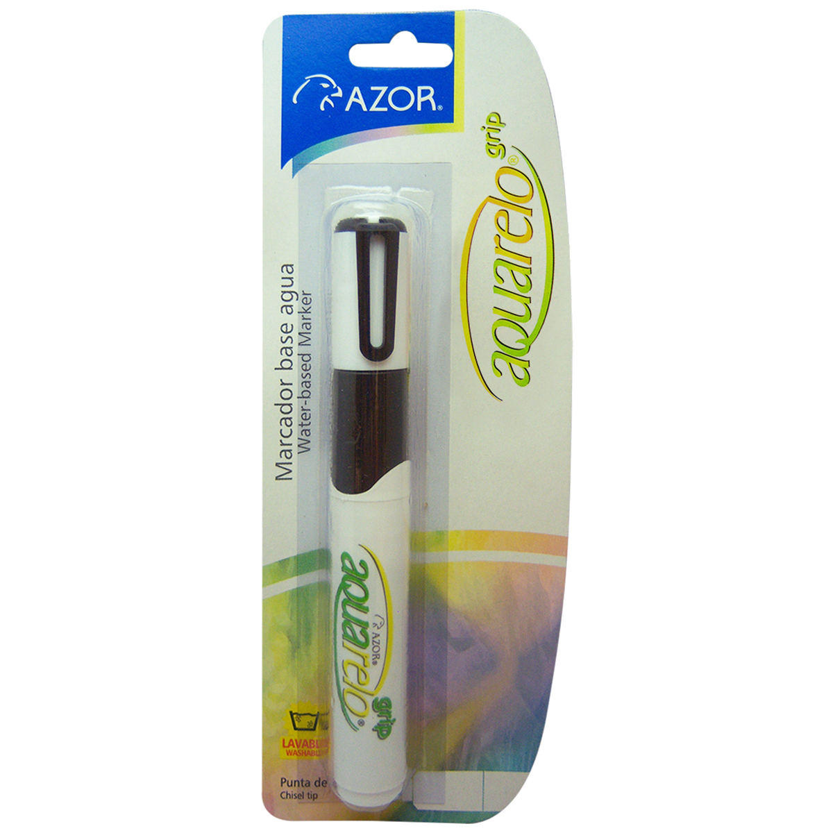 Marcador Base Agua Azor Aquarelo Grip Negro | DelSol