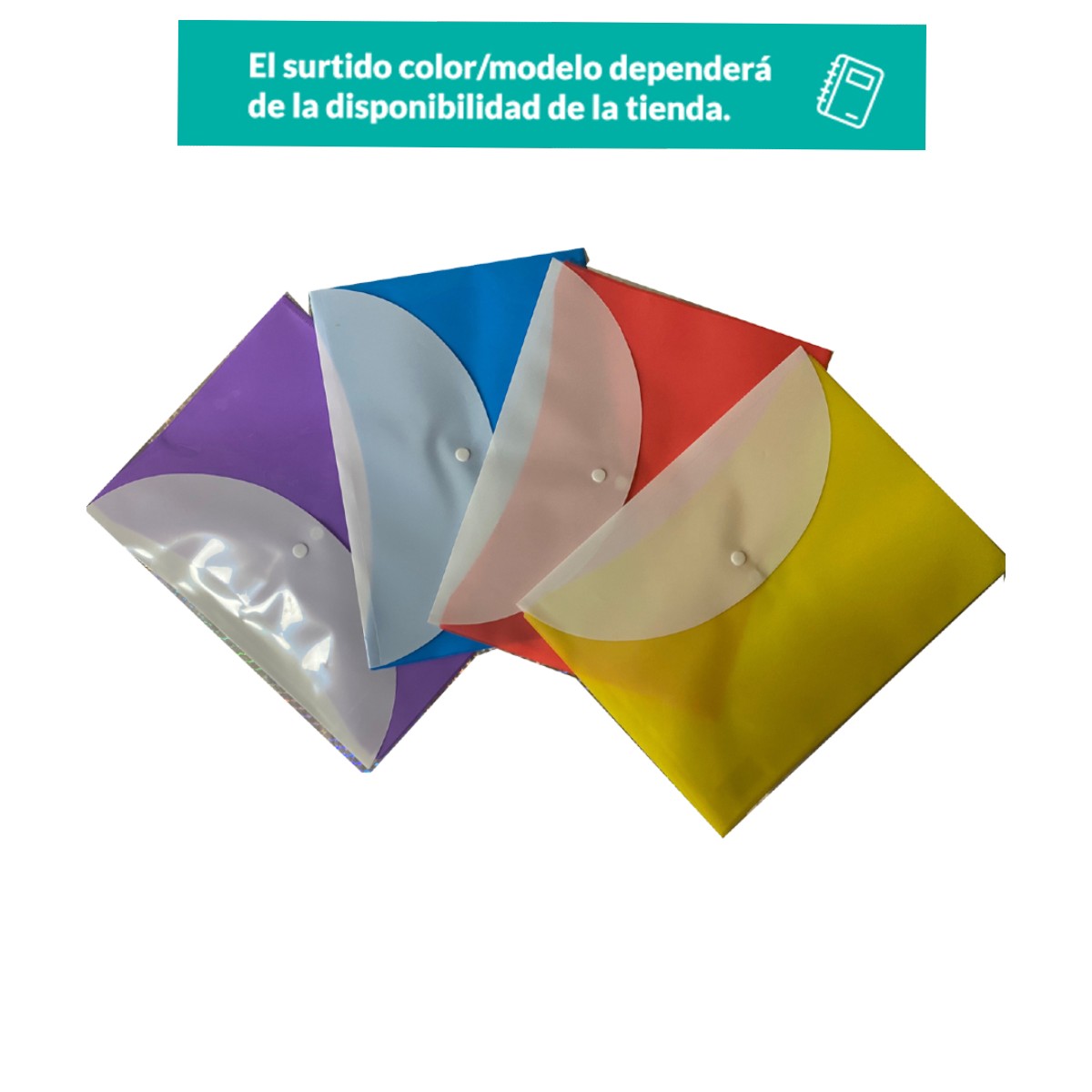 Sobre De Plástico Kikomo Horizontal Con Broche Tamaño Carta | DelSol