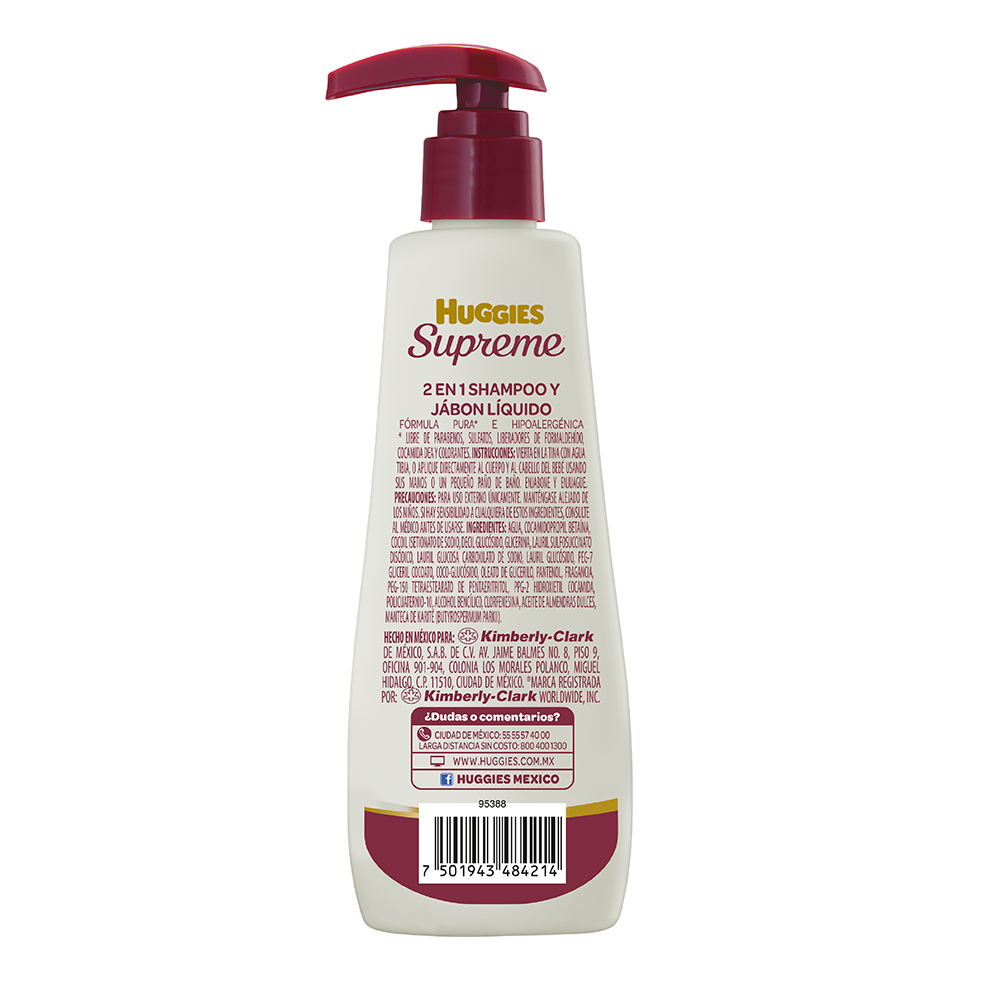 Jabón Líquido Huggies Supreme Hidratación Delicada 200 ml | DelSol