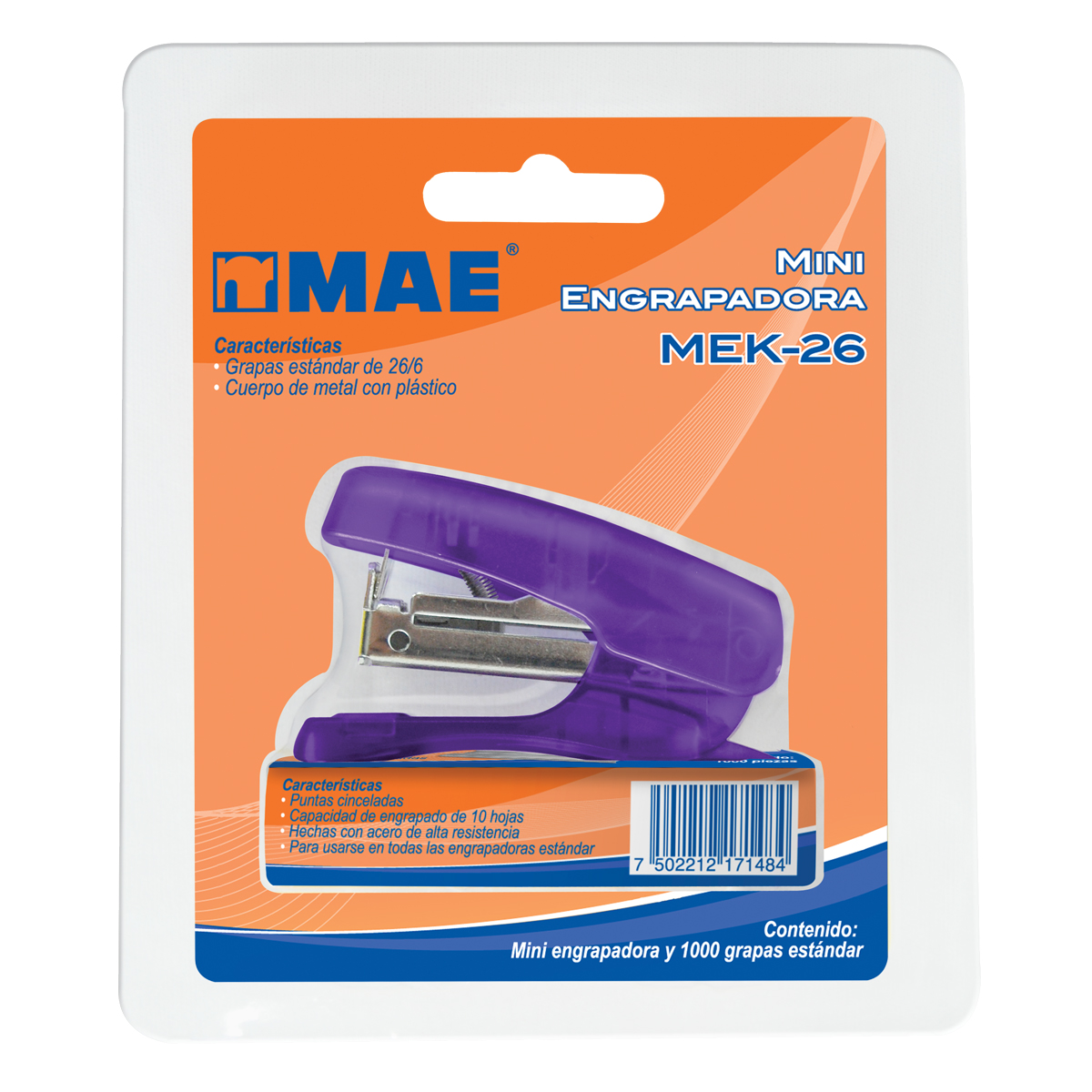 Mini Engrapadora Estandar con Grapas de 26/6 | DelSol