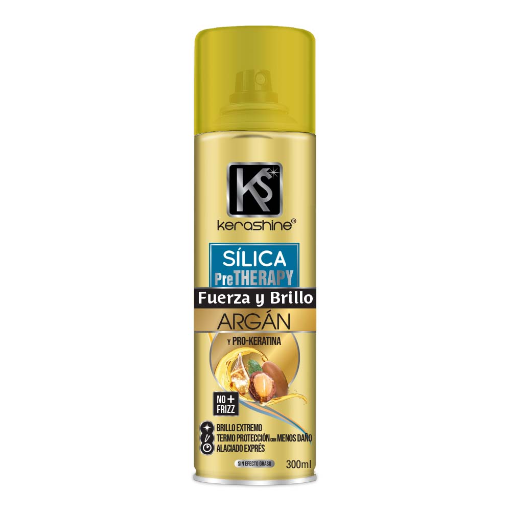 Sílica en Spray Kerashine Fuerza y Brillo Argán 300 ml | DelSol