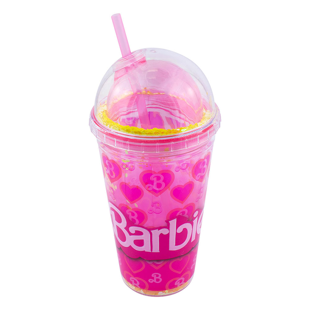 Vaso Con Popote Y Tapa Fun Kids Barbie 500 ml | DelSol