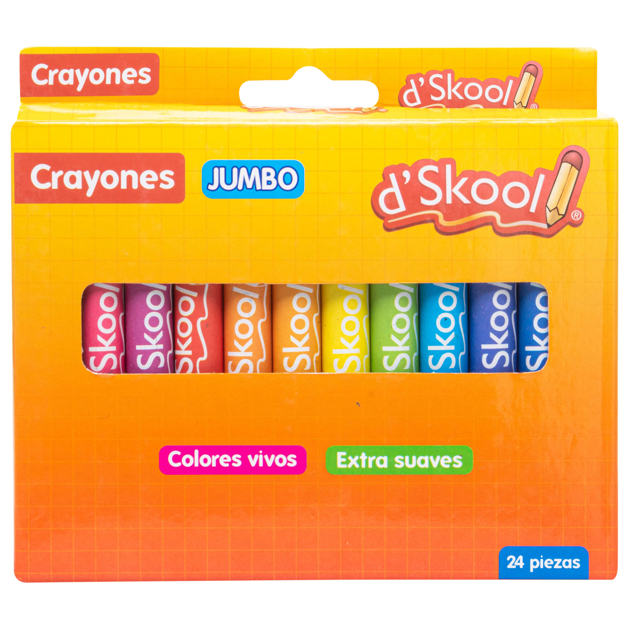 Crayones Jumbo D'Skool 24 Piezas | DelSol