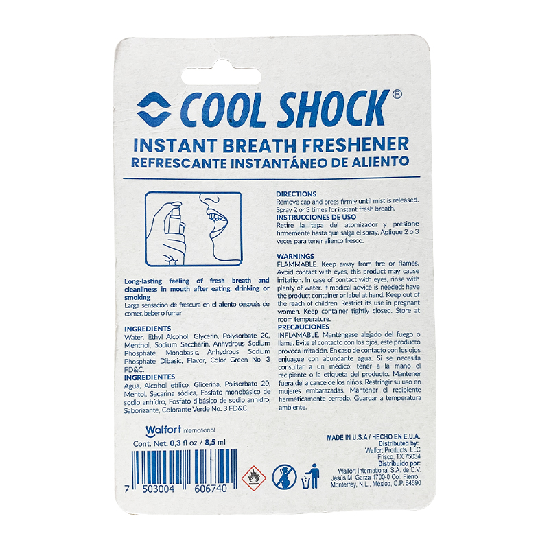 Spray Oral Cool Shock Menta 8.5 ml | DelSol