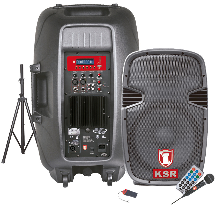 Kit de bafle amplificado profesional 15 12000 W Kaiser | DelSol