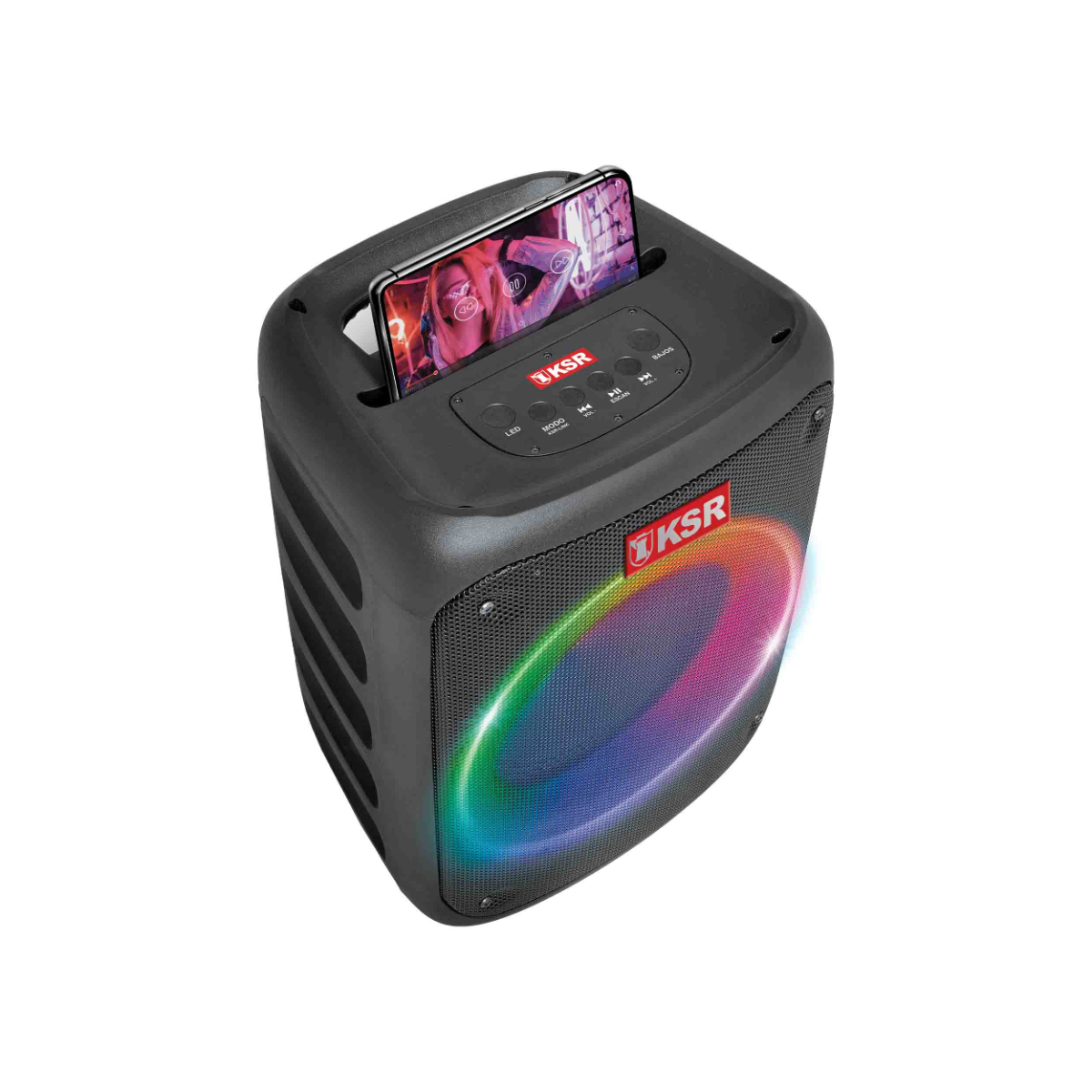 Bafle Recargable Ksr 8 Pulgadas Bluetooth con Ranura para Celular | DelSol