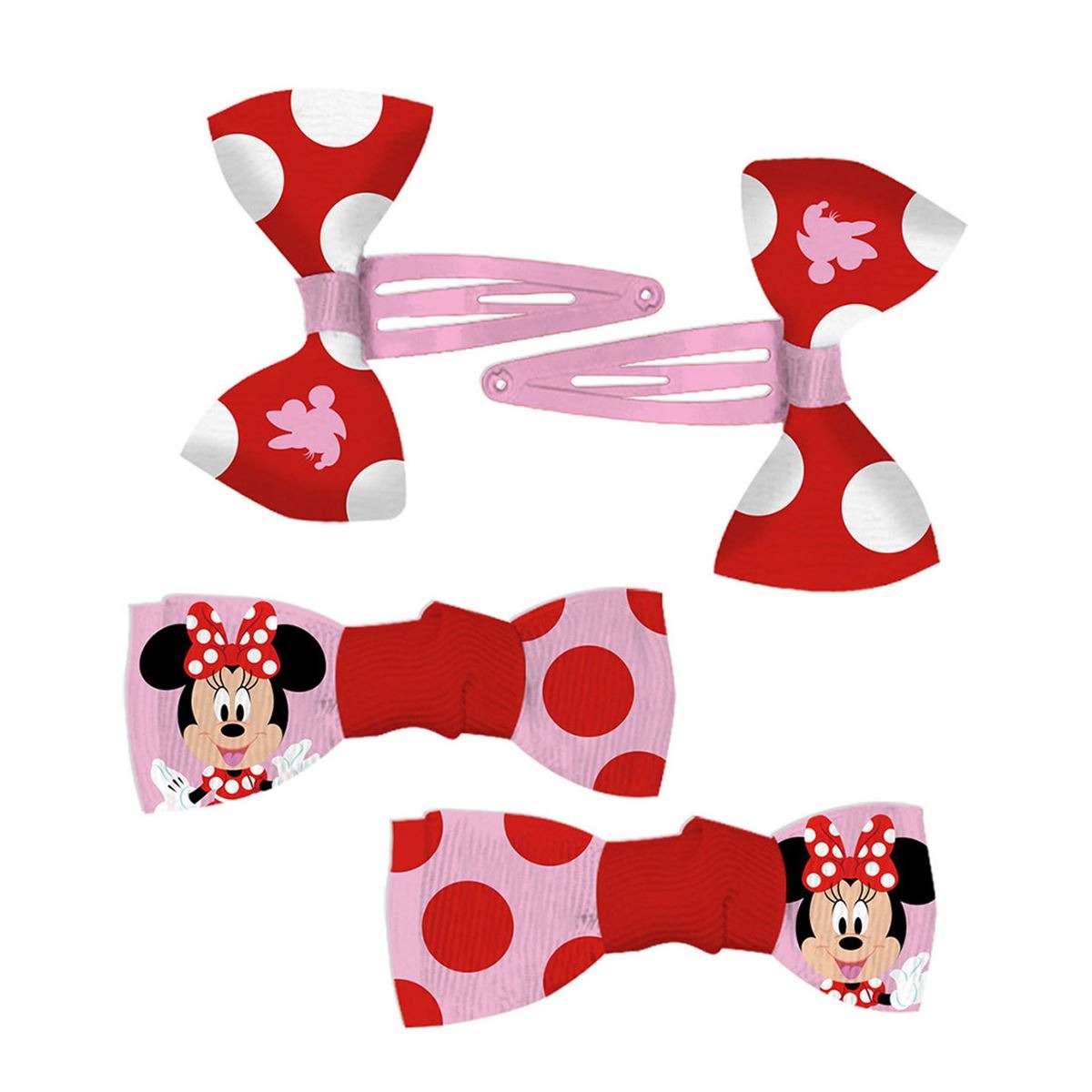 Set de Clips Y Moños Minnie Mouse Republic Cosmetics Disney 100 | DelSol