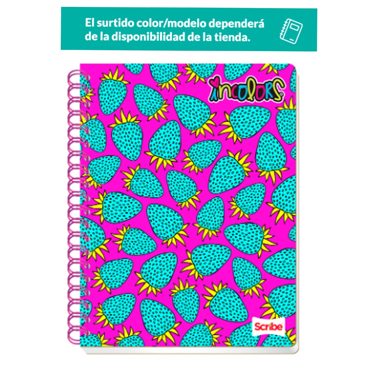 Cuaderno Profesional Scribe Incolors Raya 200 Hojas | DelSol