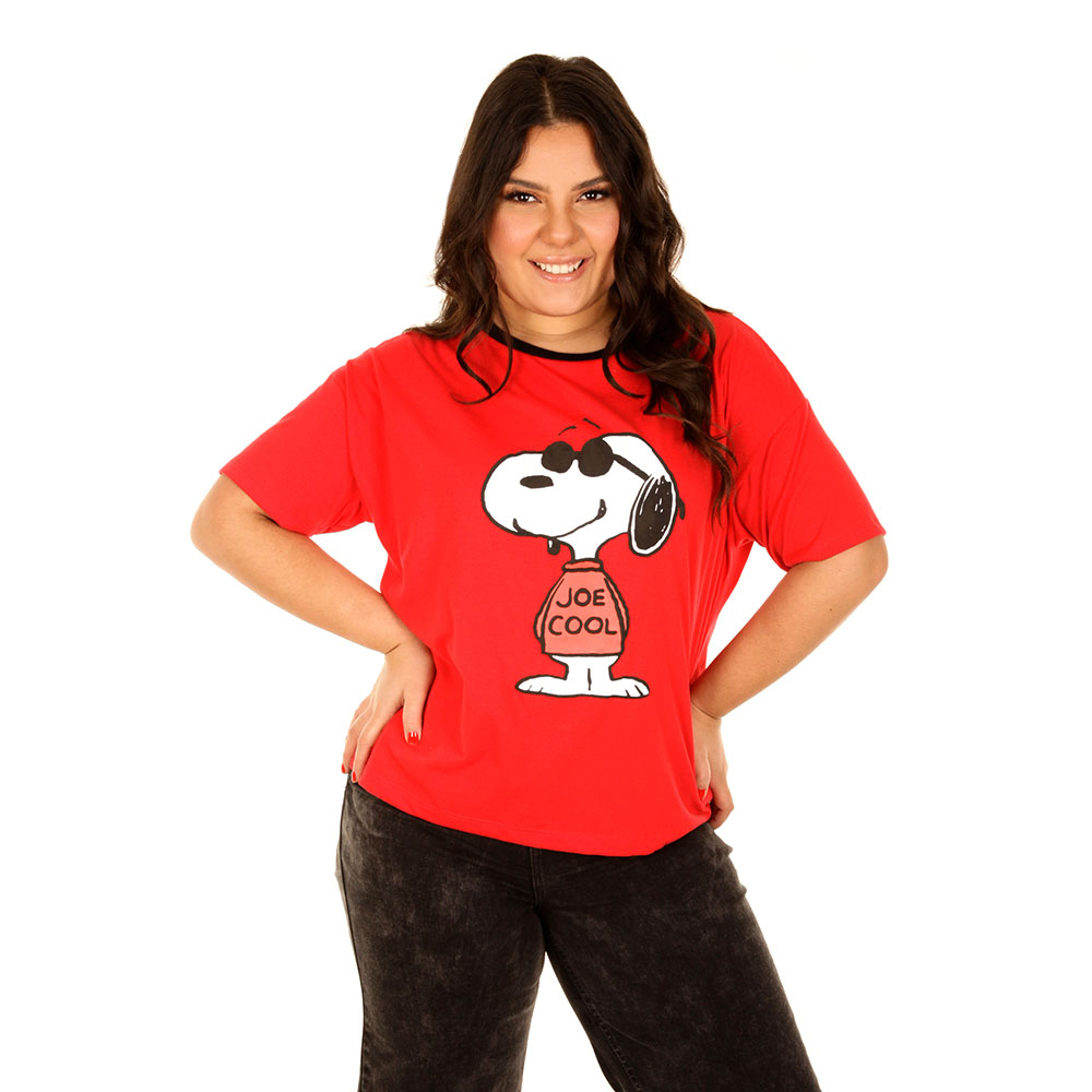 Playera Peanuts Mujer Estampado De Snoopy | DelSol