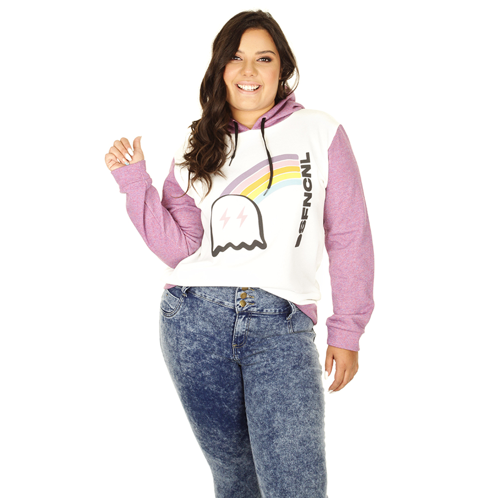 Sudadera Dsfncnl Mujer Mangas Ranglan Estampado Frontal | DelSol