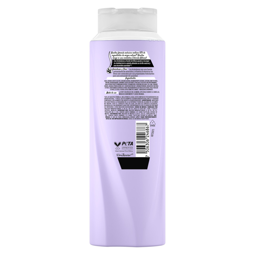 Shampoo Sedal Brillo y Suavidad Arándanos y Óleos 620 ml | DelSol