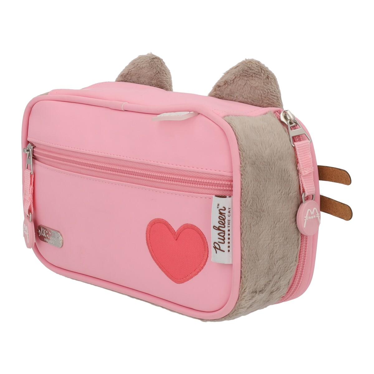 Lapicera Doble Cierre Keepack Pusheen The Cat Gris con Rosa | DelSol