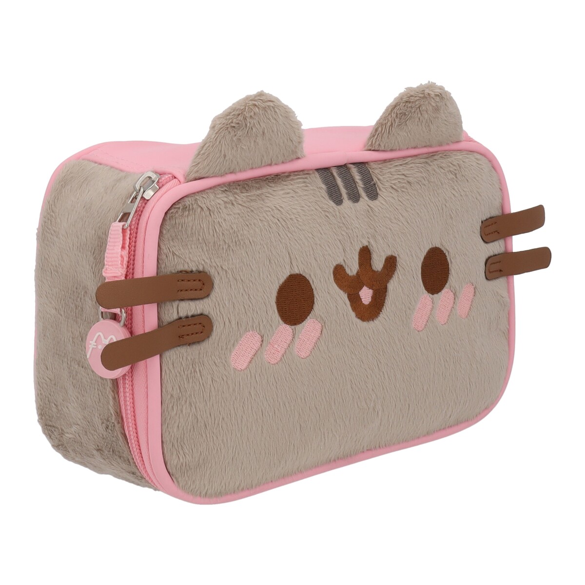 Lapicera Doble Cierre Keepack Pusheen The Cat Gris con Rosa | DelSol