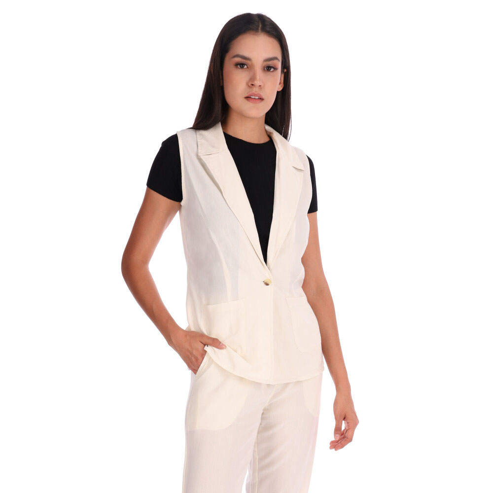 Chaleco Red Sky Mujer Con Botón Frontal | DelSol