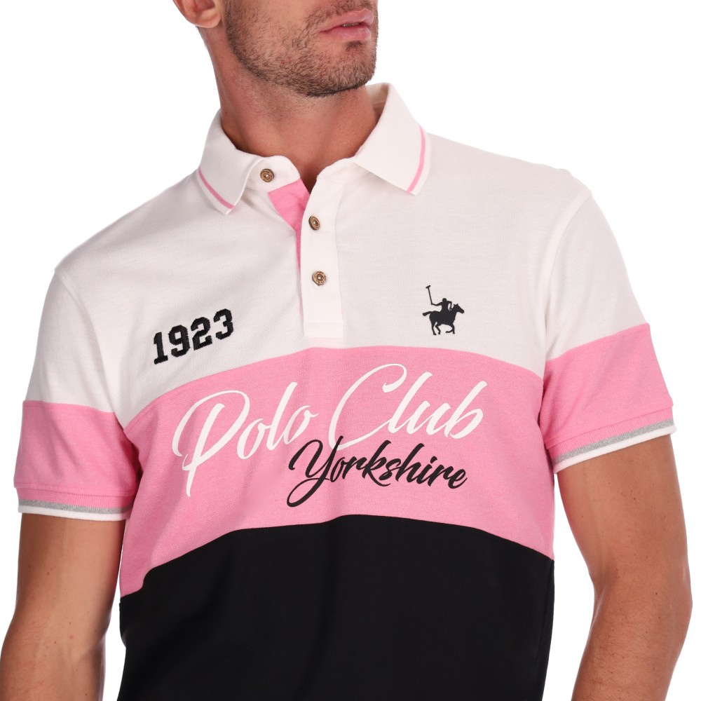 Playera Tipo Polo Yorkshire Polo Club Hombre Botones En Contraste | DelSol
