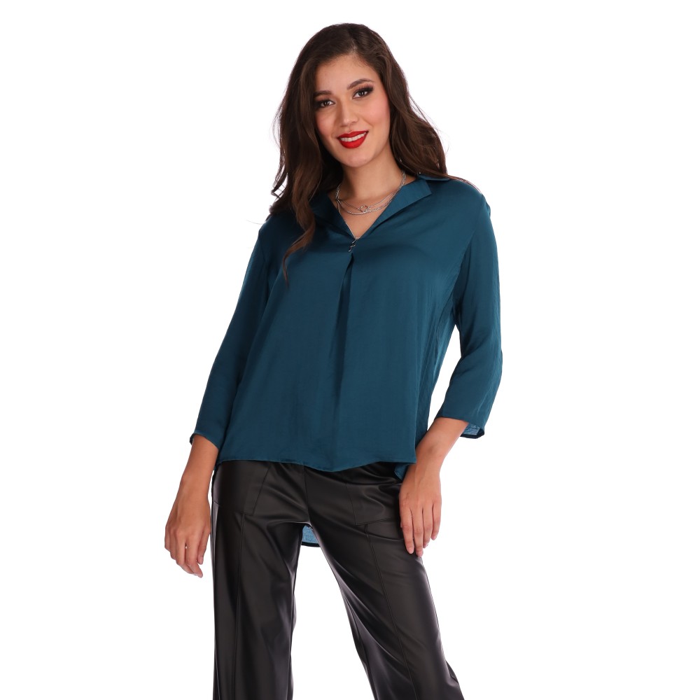 Blusa Mujer Cuello Camisero | DelSol