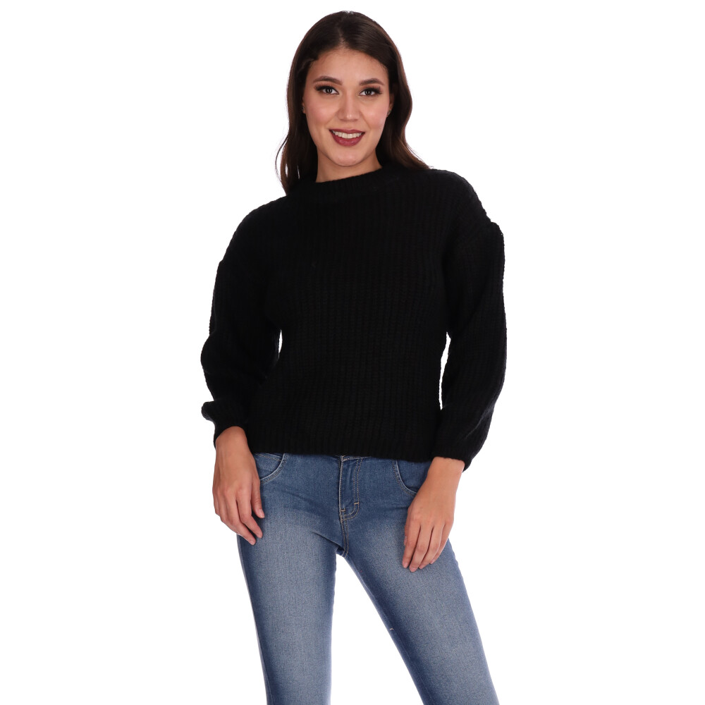 Suéter Mujer Cerrado Con Diseño Tejido Mxstaza | DelSol