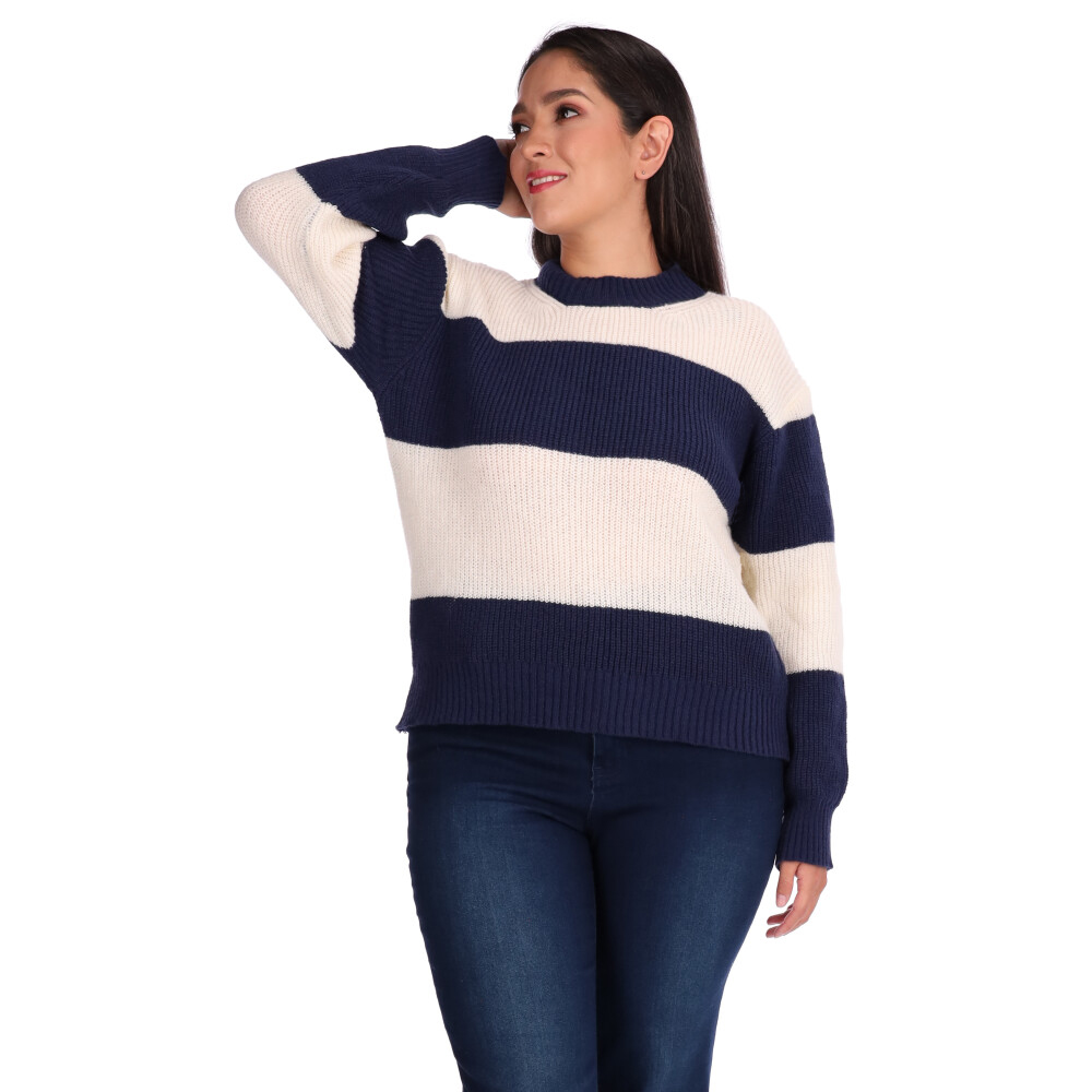 Suéter Mujer Tejido Diseño En Bloques | DelSol