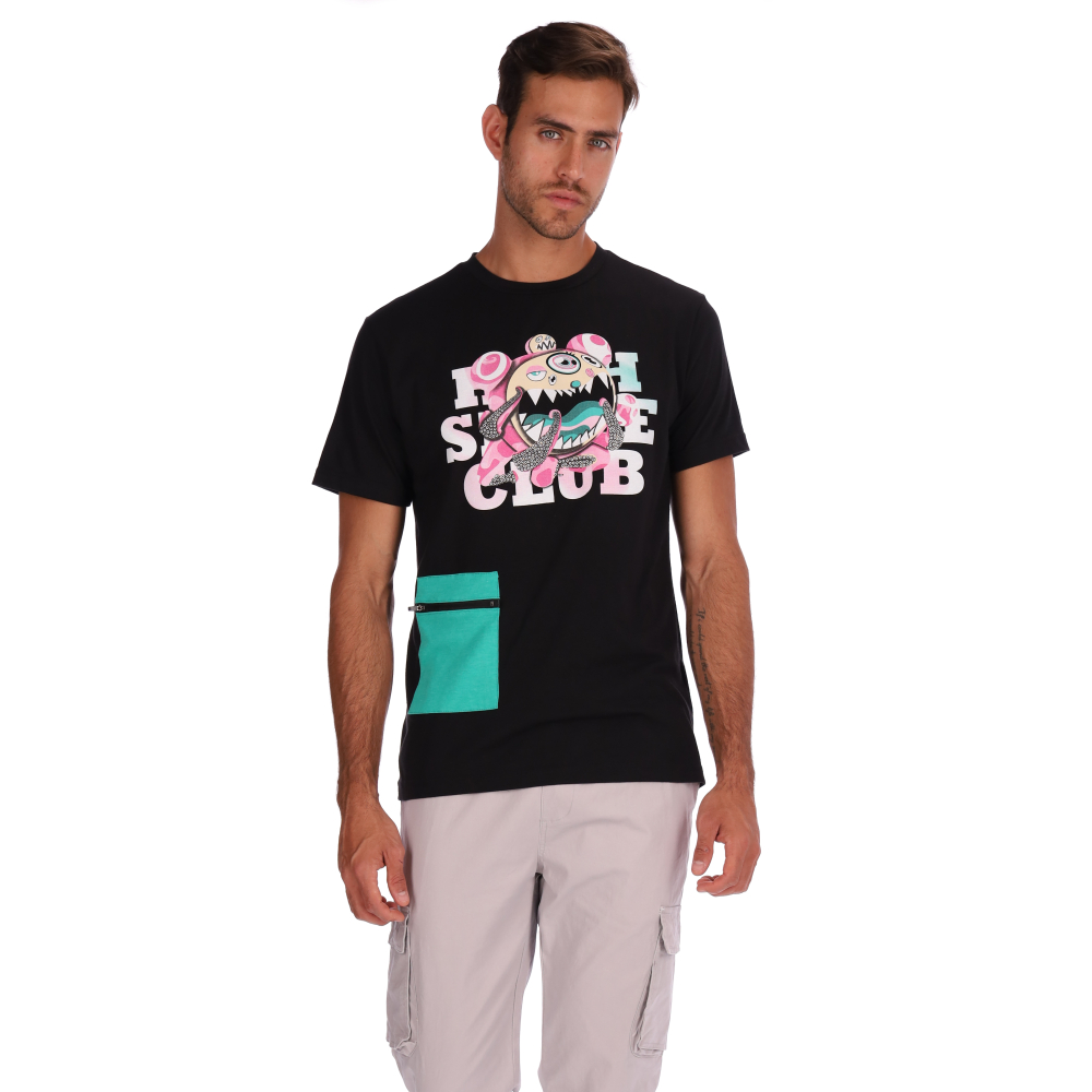 Playera Hummo Hombre Estampado Y Bolsa Con Cierre | DelSol