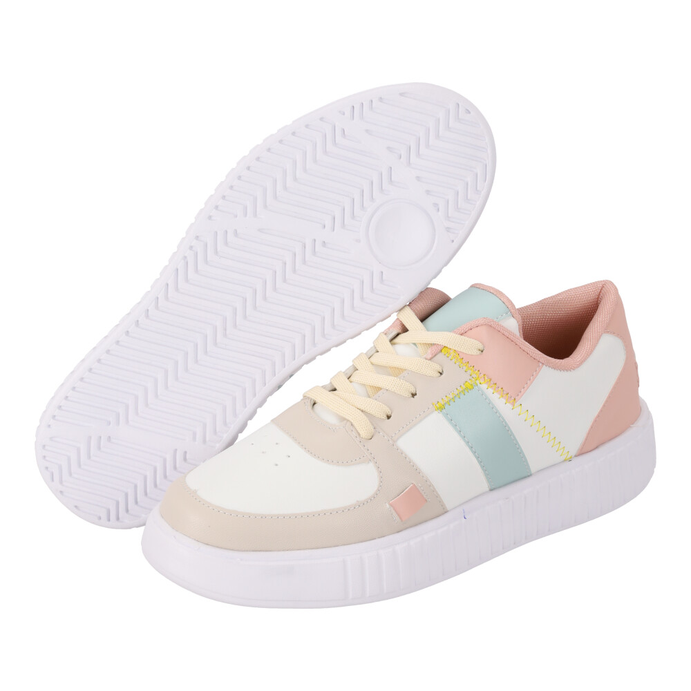 Tenis Mujer Casuales Franjas En Contraste Mxstaza | DelSol