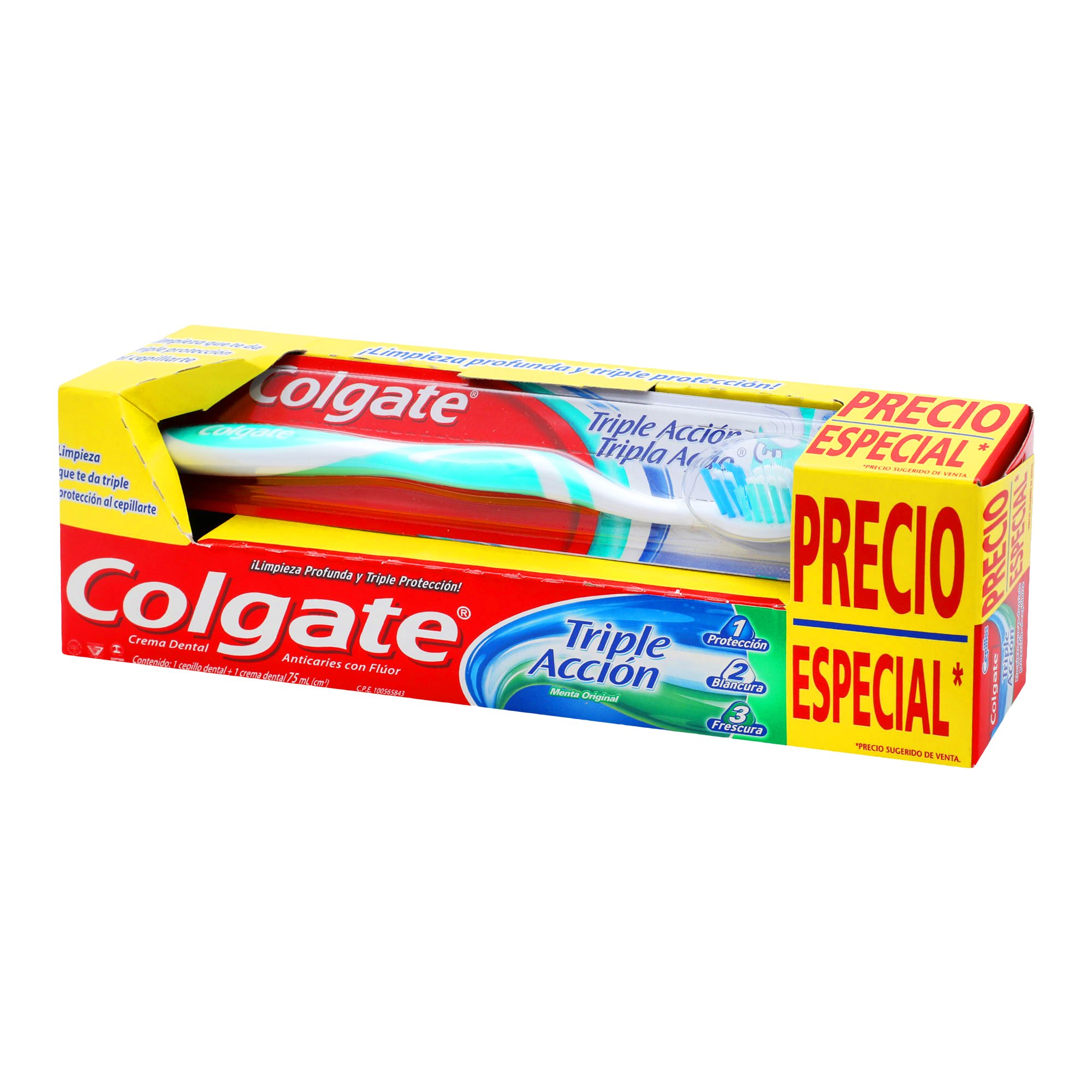Pasta Dental y Cepillo Colgate Triple Acción 2 Piezas | DelSol