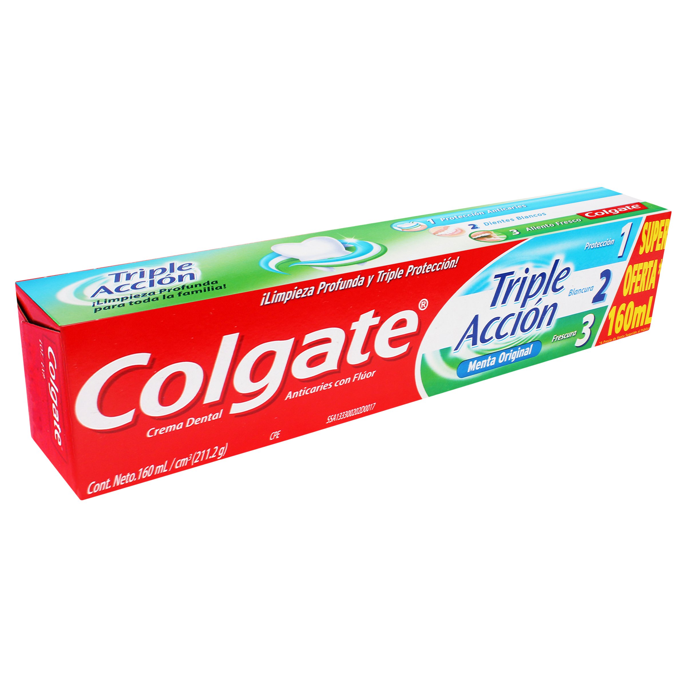 Pasta Dental Colgate Triple Acción 160 ml | DelSol