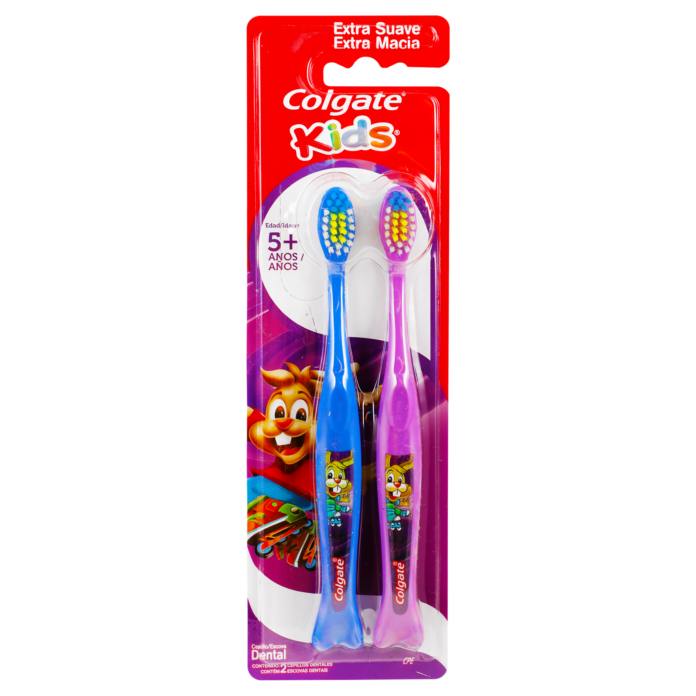 Cepillo Dental Colgate Kids Extra Suave 2 Piezas | DelSol