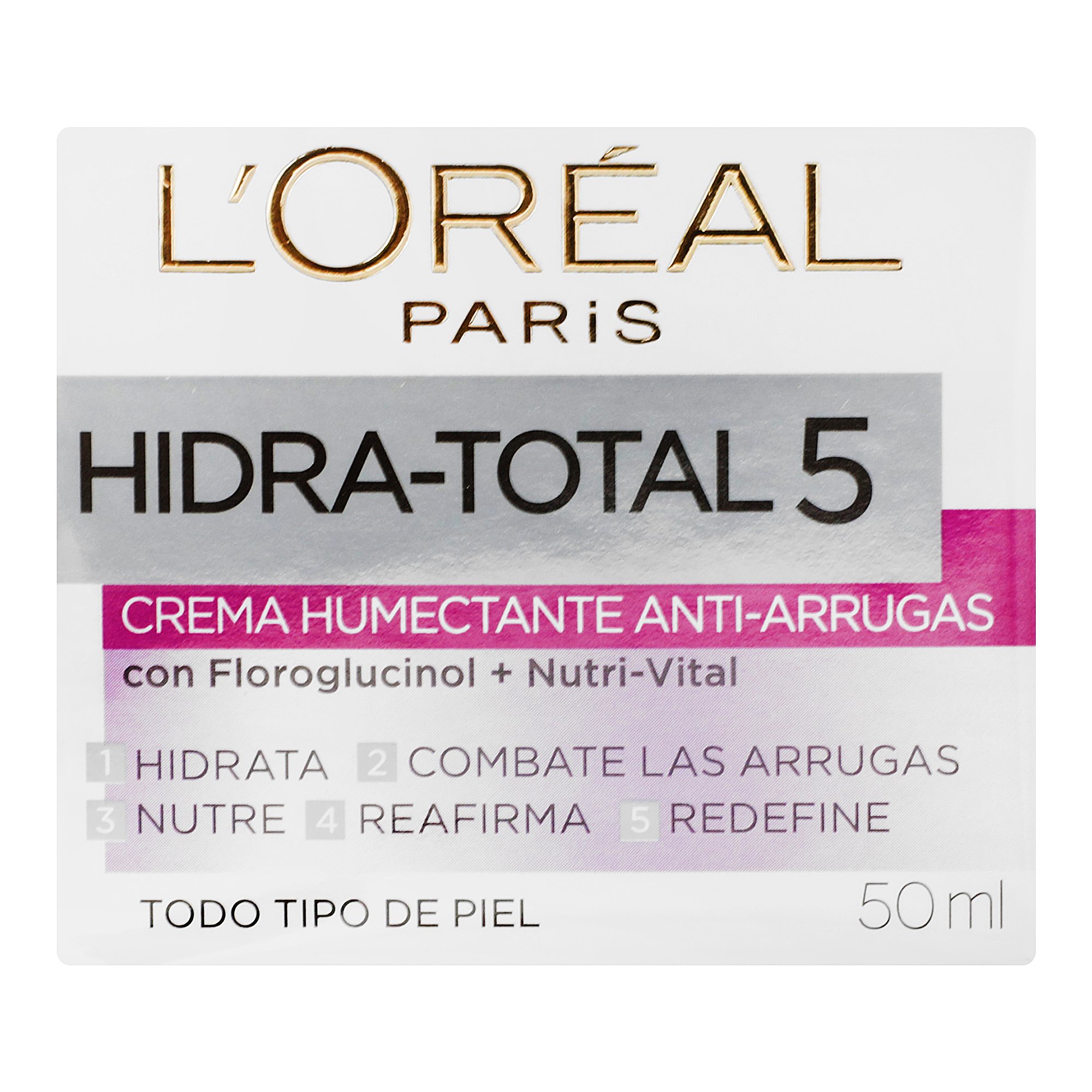 Crema Facial L’Oréal Hidra Total 5 Humectante Anti Arrugas 50 Ml | DelSol