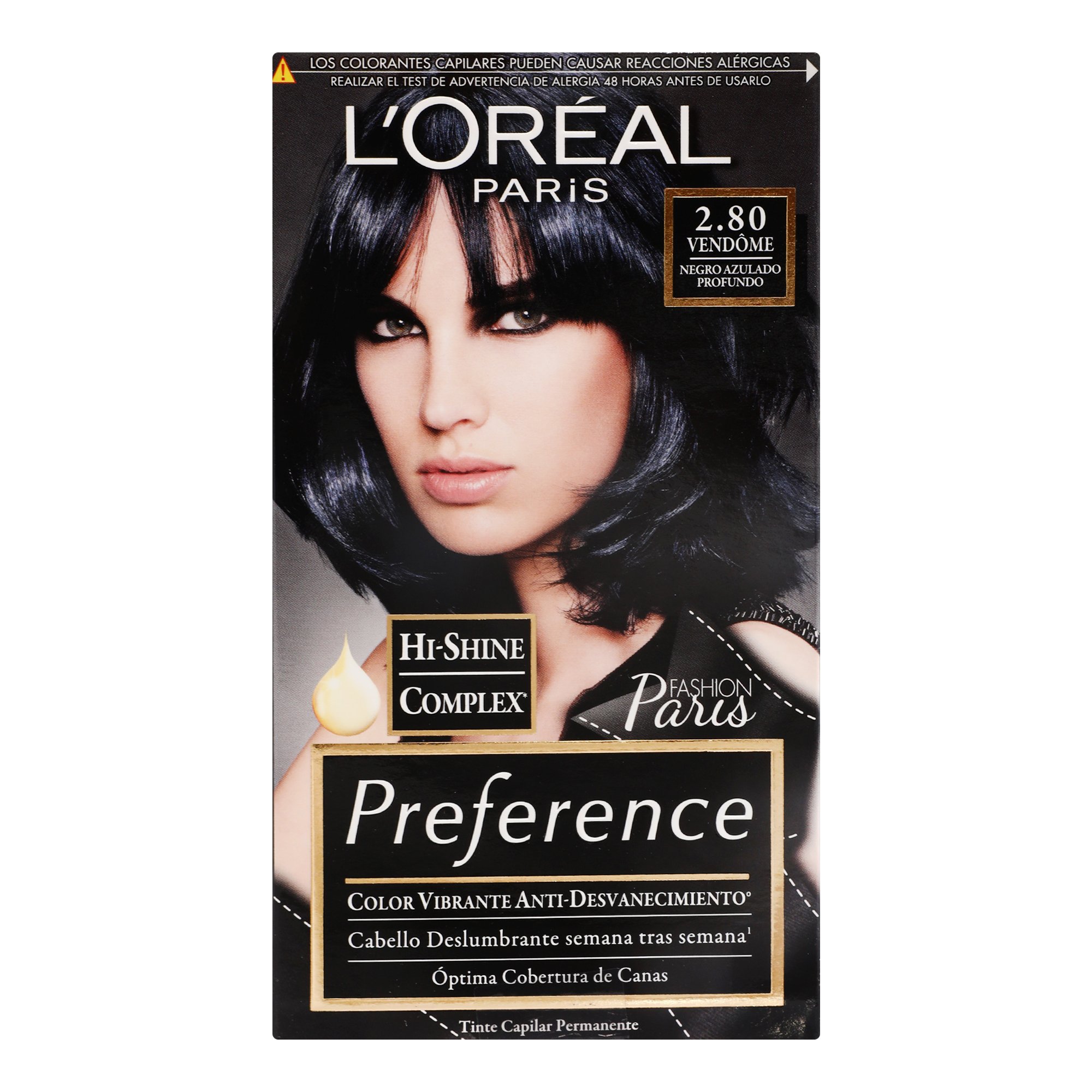 Tinte para Cabello L'Oréal Preference Negro Azulado Profundo 2.80 | DelSol