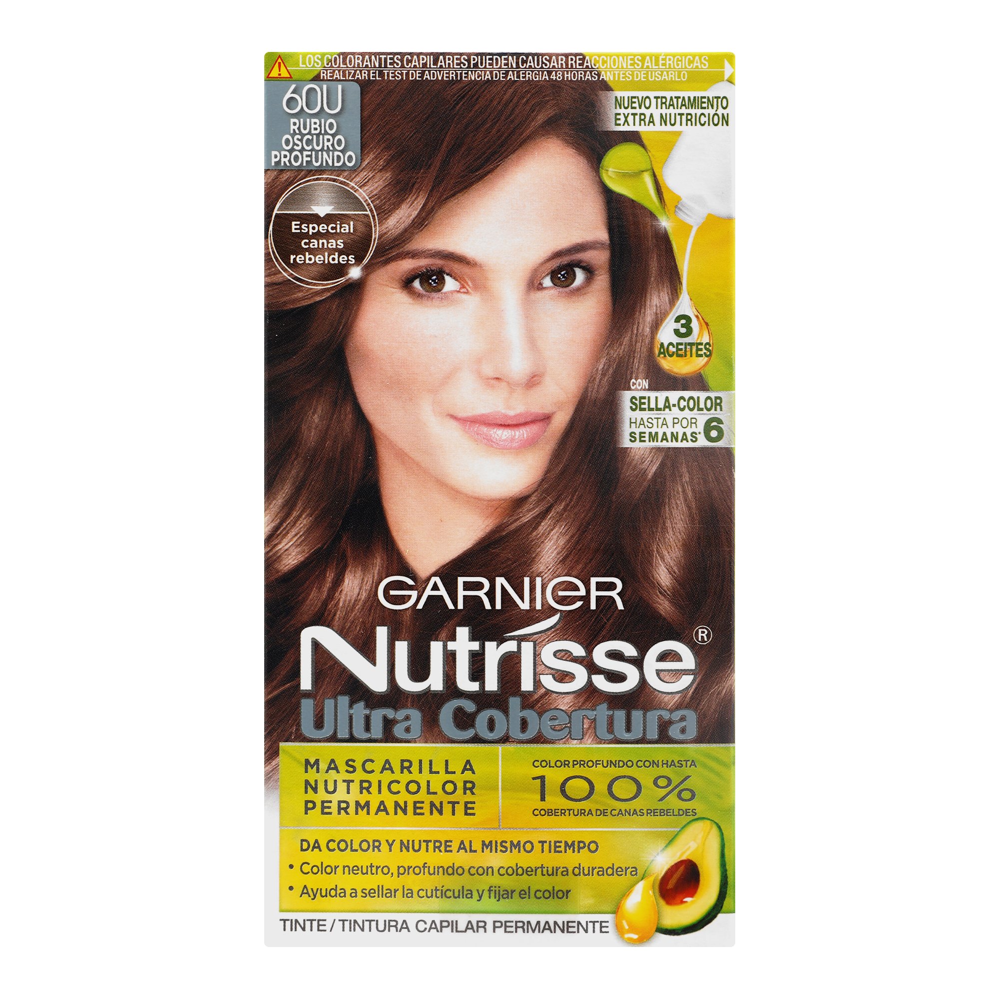 Tinte para Cabello Garnier Nutrisse Ultra Cobertura 60U Rubio Oscuro ...
